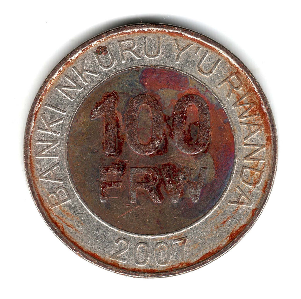 Rwanda 100 Amafaranga Very Used Coin– Banknotecoinstamp