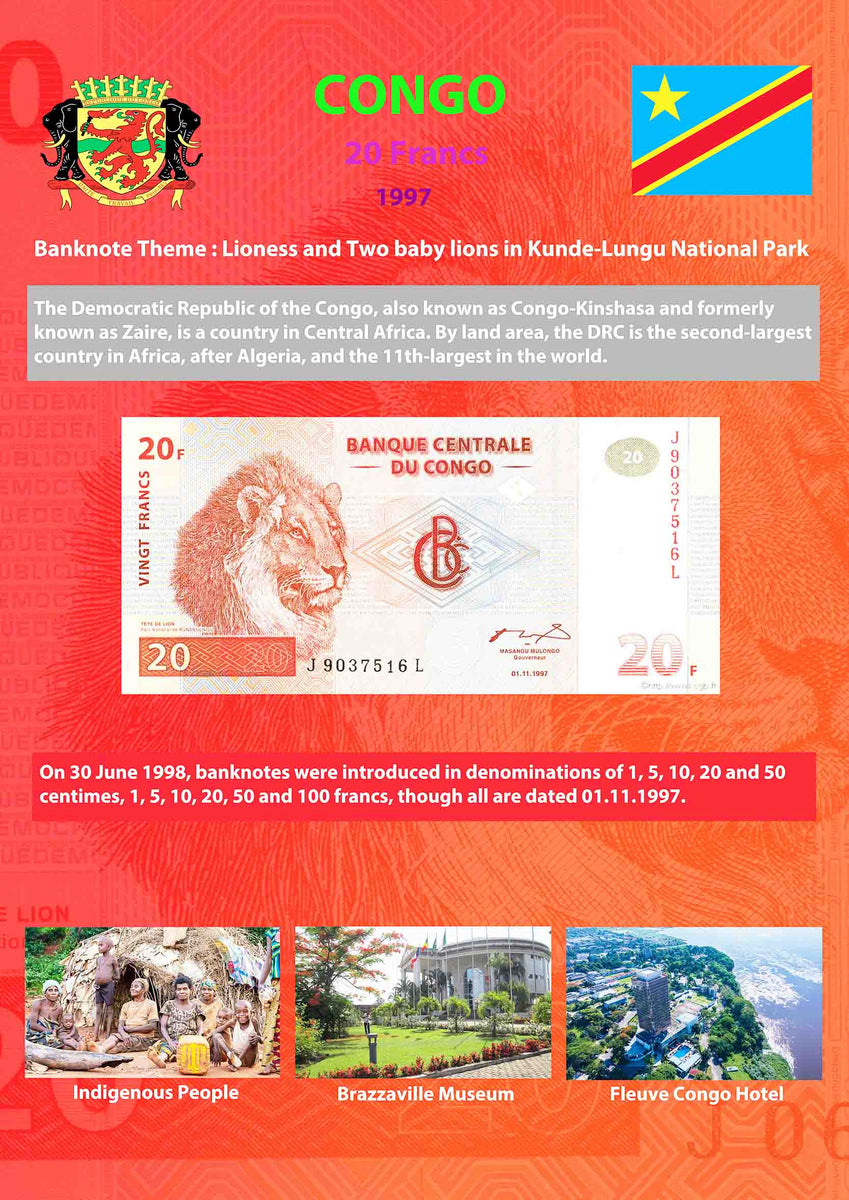 Congo 20 Francs Sheets Information No Banknotes – Banknotecoinstamp