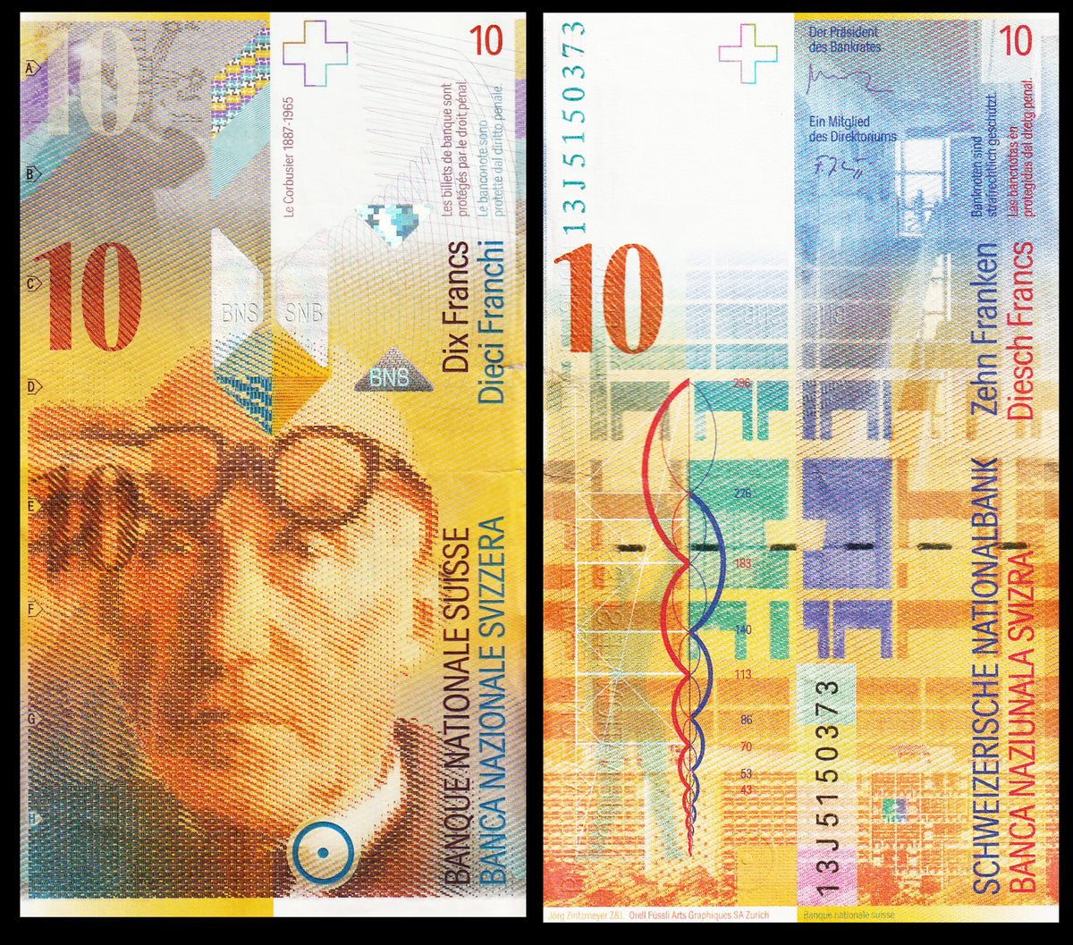 Switzerland 10 Francs Used Banknote – Banknotecoinstamp