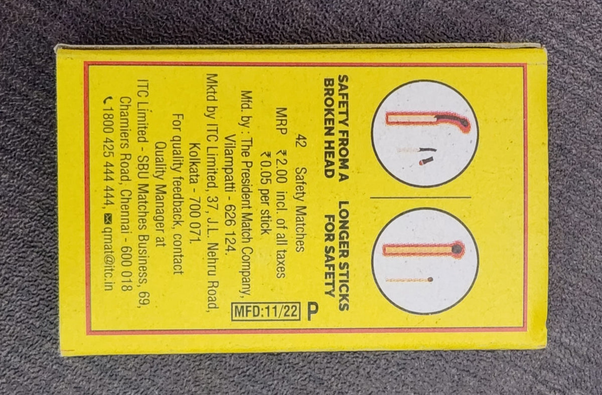 India Home Lite Match Box – Banknotecoinstamp
