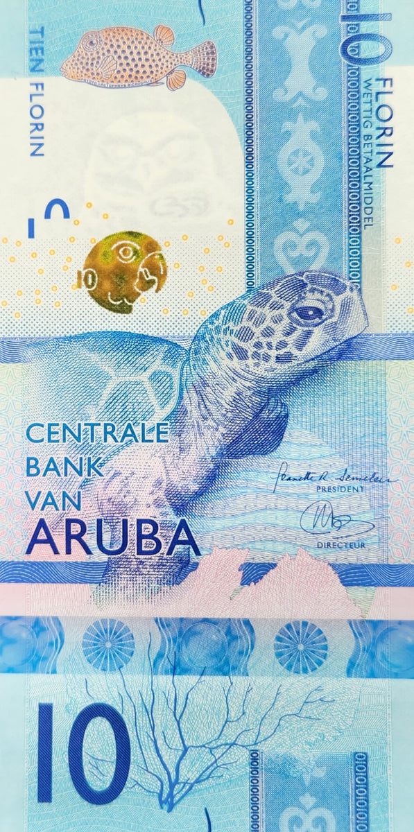 Aruba 10 Florin Fine Banknote – Banknotecoinstamp