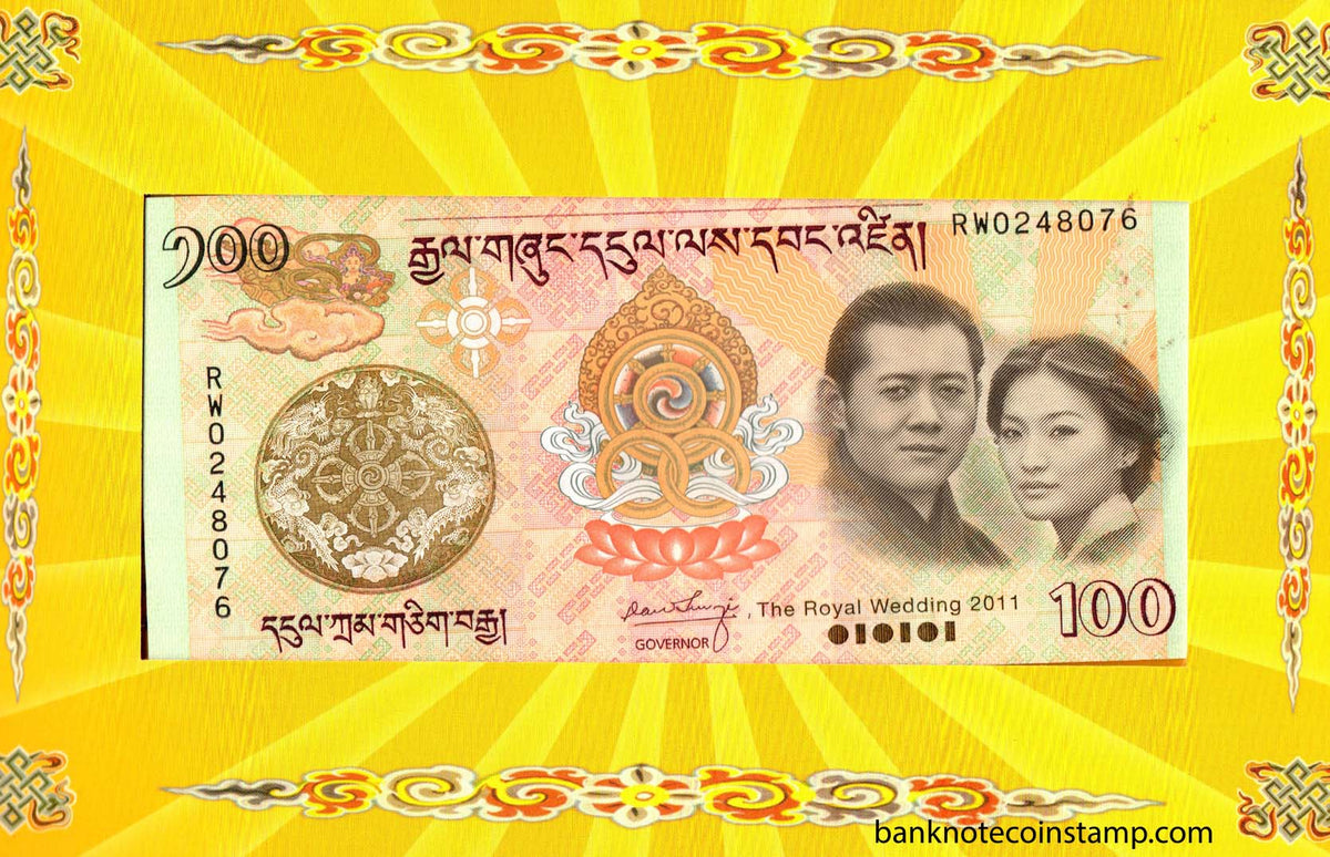 Bhutan Commemorating The Birth of The Gyalsey 100 Ngultrum Folder Bank ...