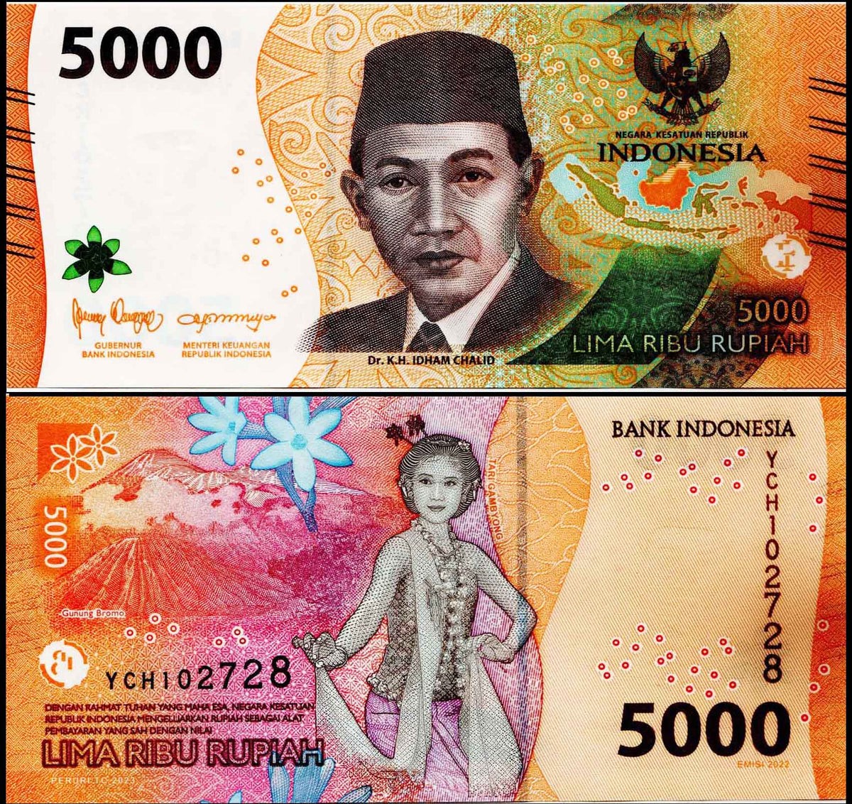 Indonesia 5000 Rupiah, 2022 Very Fine Banknote – Banknotecoinstamp