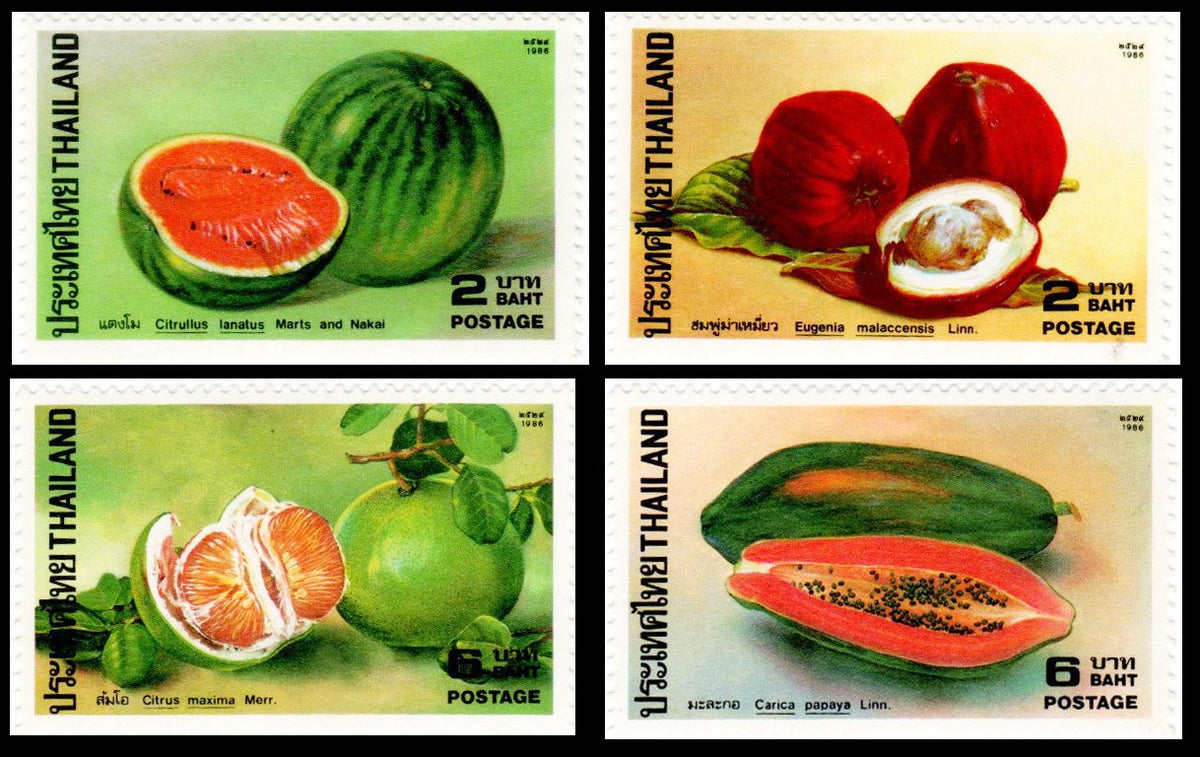 Thailand Fruits Set Of 4 Stamps – Banknotecoinstamp