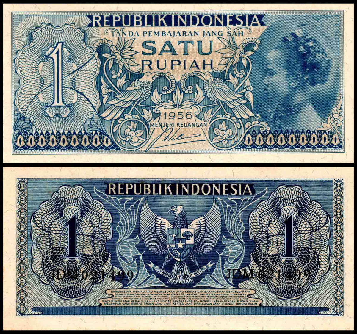 Indonesia 1 Rupiah Used Banknote – Banknotecoinstamp