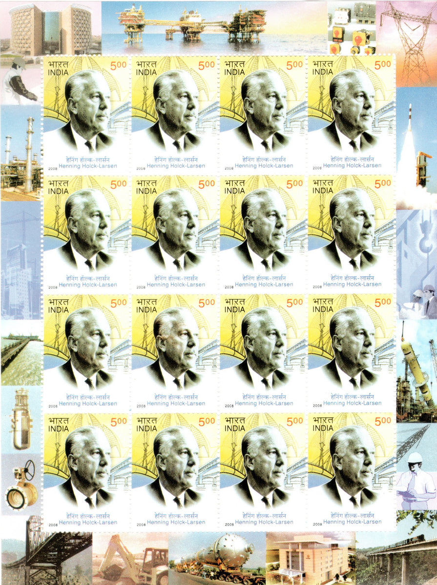 India Henning Holck Larsen Miniature Sheet – Banknotecoinstamp