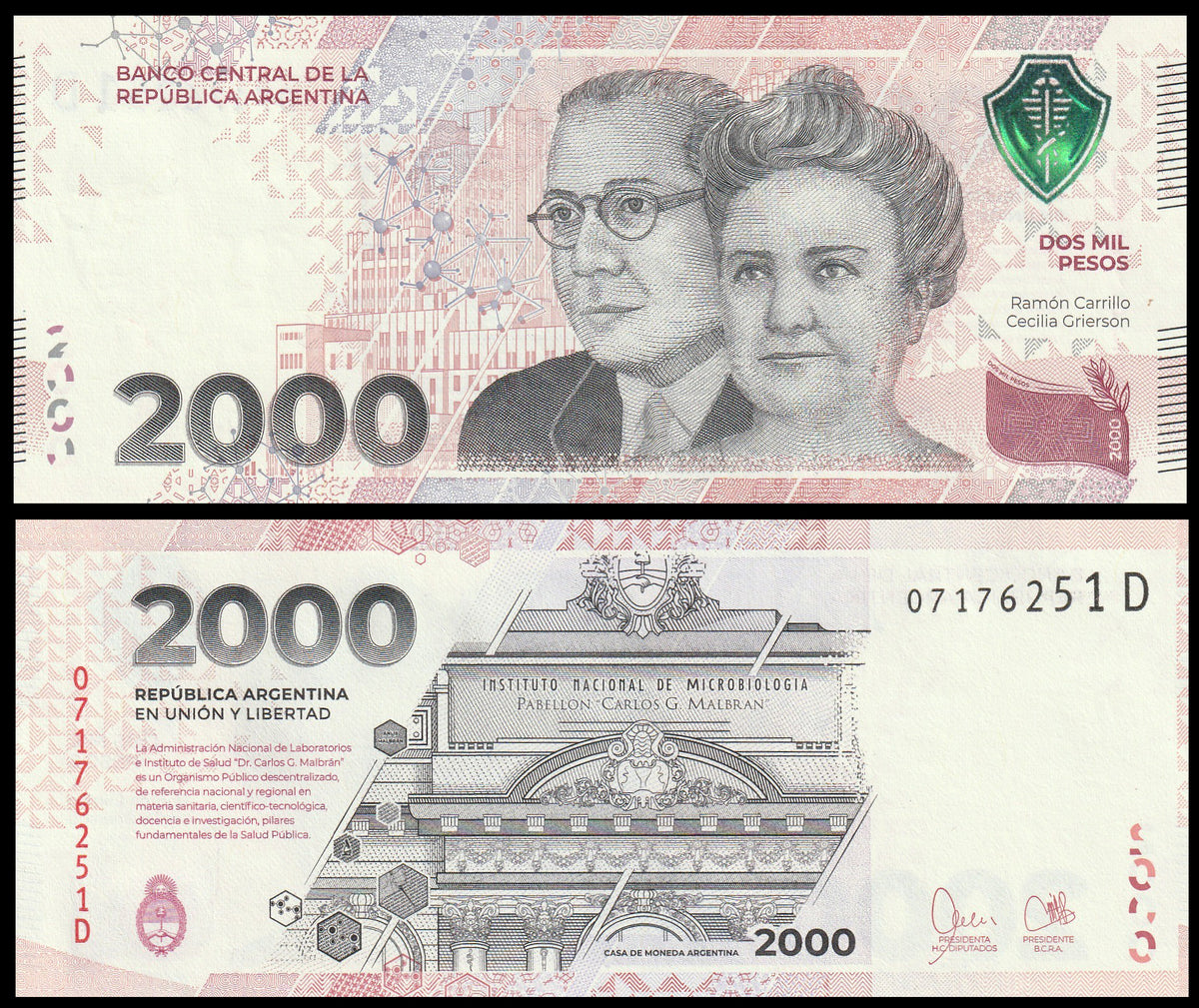 Argentina 2000 Pesos UNC Banknote – Banknotecoinstamp