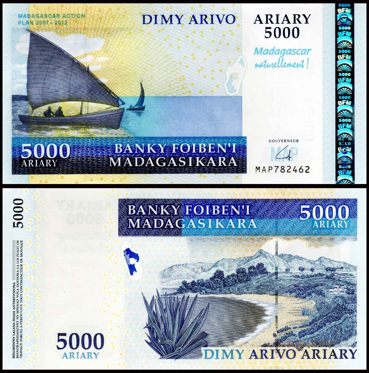 Madagascar 5000 Ariary Fine Banknote – Banknotecoinstamp