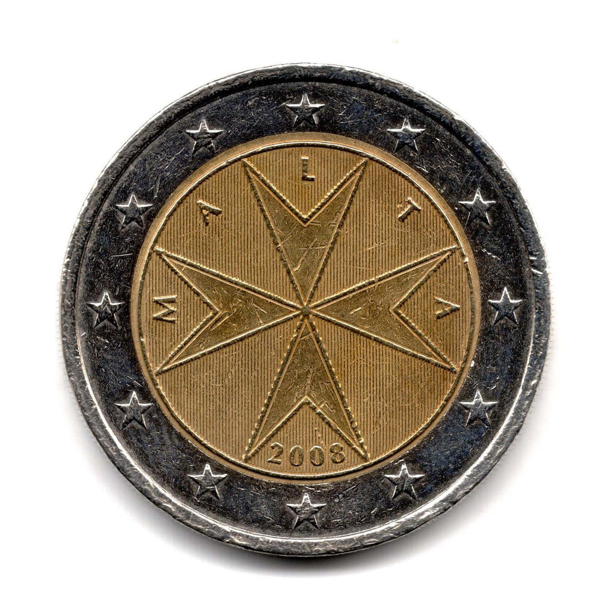 Malta 2 Euro Used Coin – Banknotecoinstamp