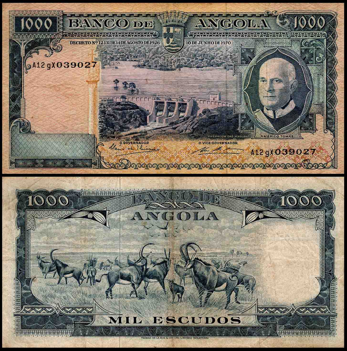 Angola 1000 Escudos Used Banknote – Banknotecoinstamp