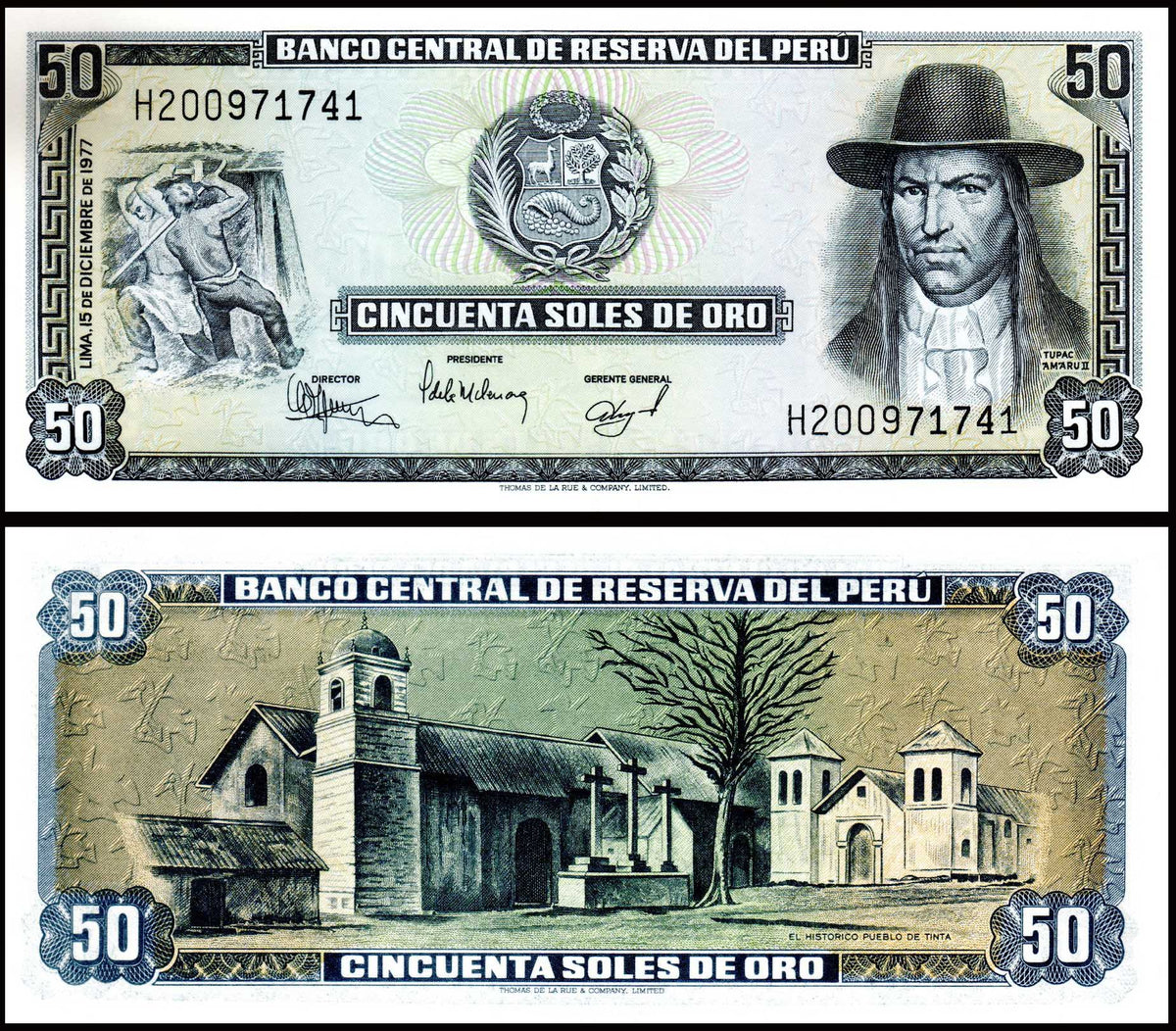 Peru 50 Soles de Oro Very Fine Banknote – Banknotecoinstamp
