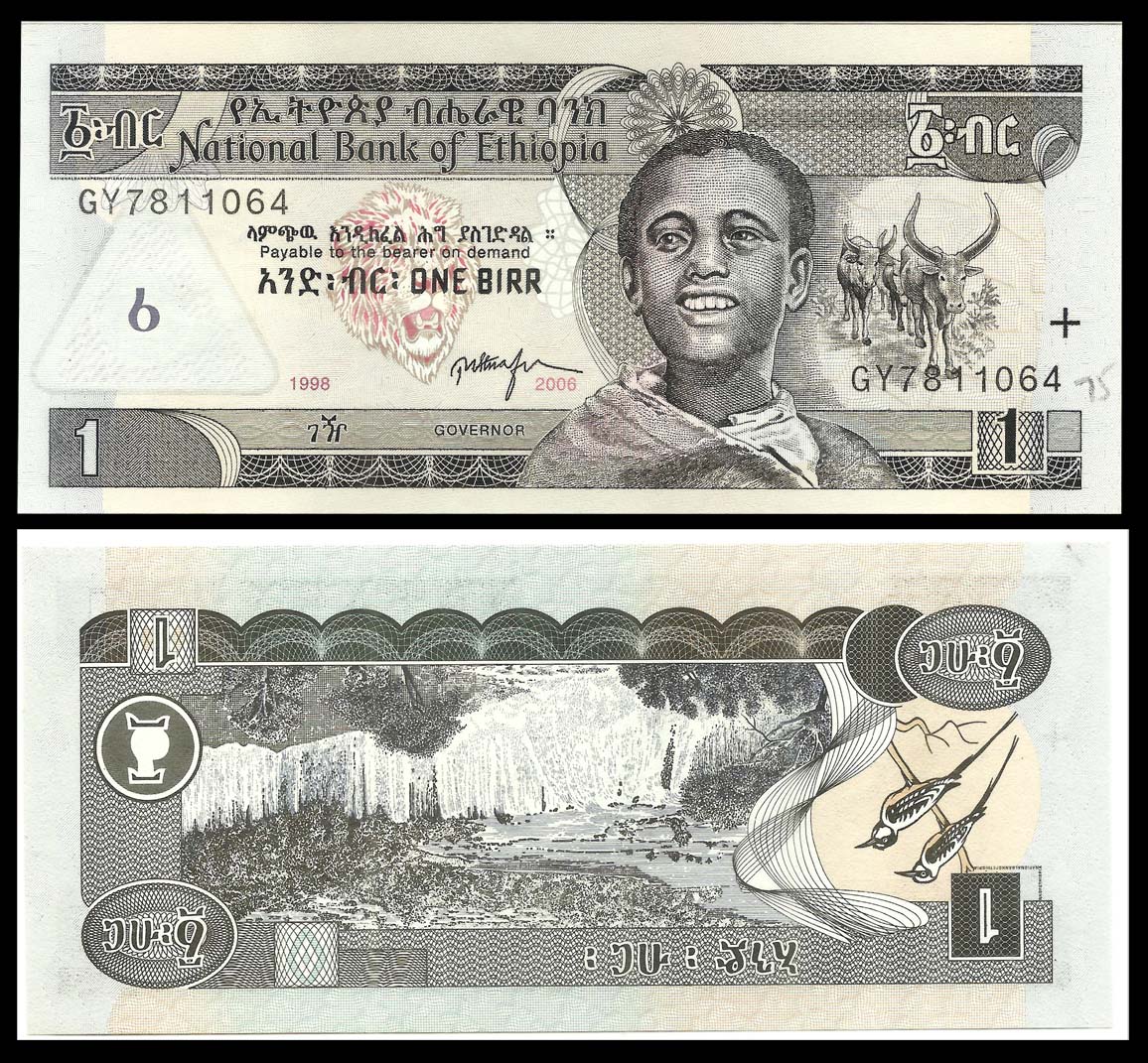 Ethiopia one Birr UNC Banknote – Banknotecoinstamp