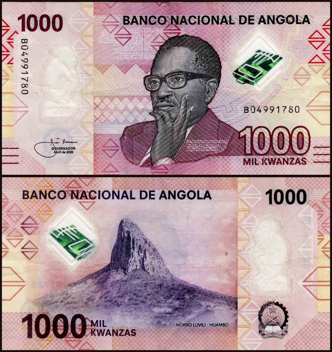 Angola 200 , 500 ,1000 Kwanzas Fine Polymer Banknotes – Banknotecoinstamp