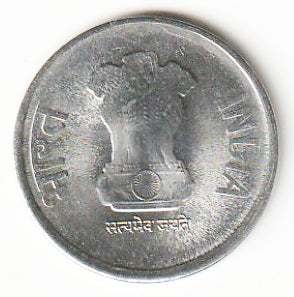 Indian 1 Rupee Coin Hyderabad Mint Year 2019 – Banknotecoinstamp