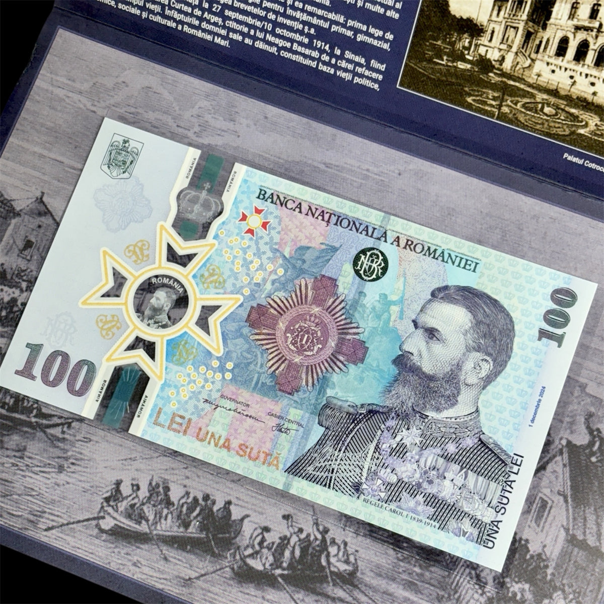 Romania 100 Leu New Commemorative Banknote with Folder 2024 ...