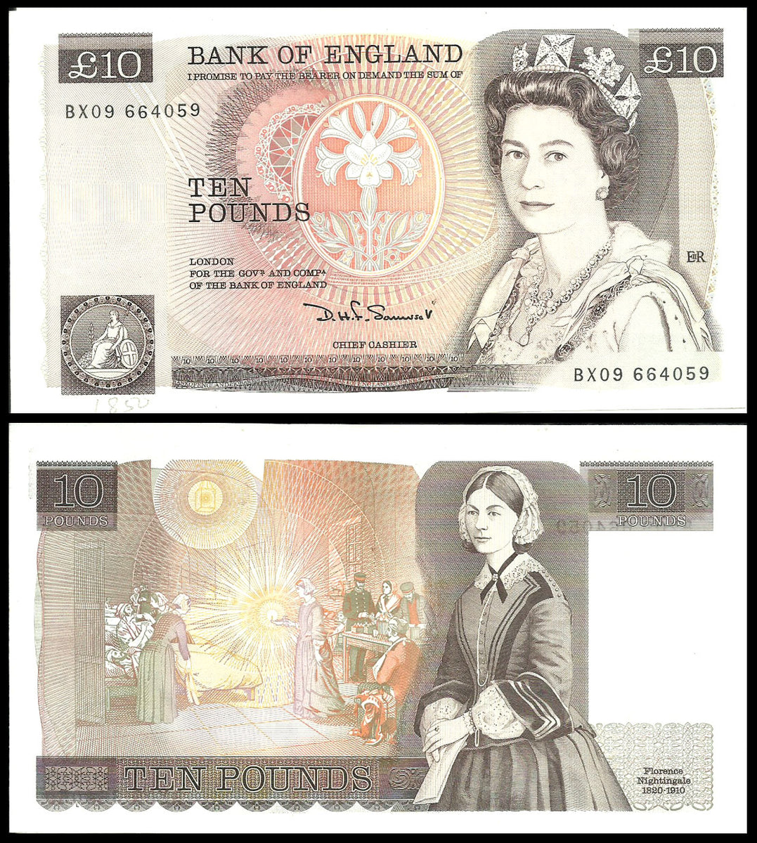 England 10 Pounds used – Banknotecoinstamp