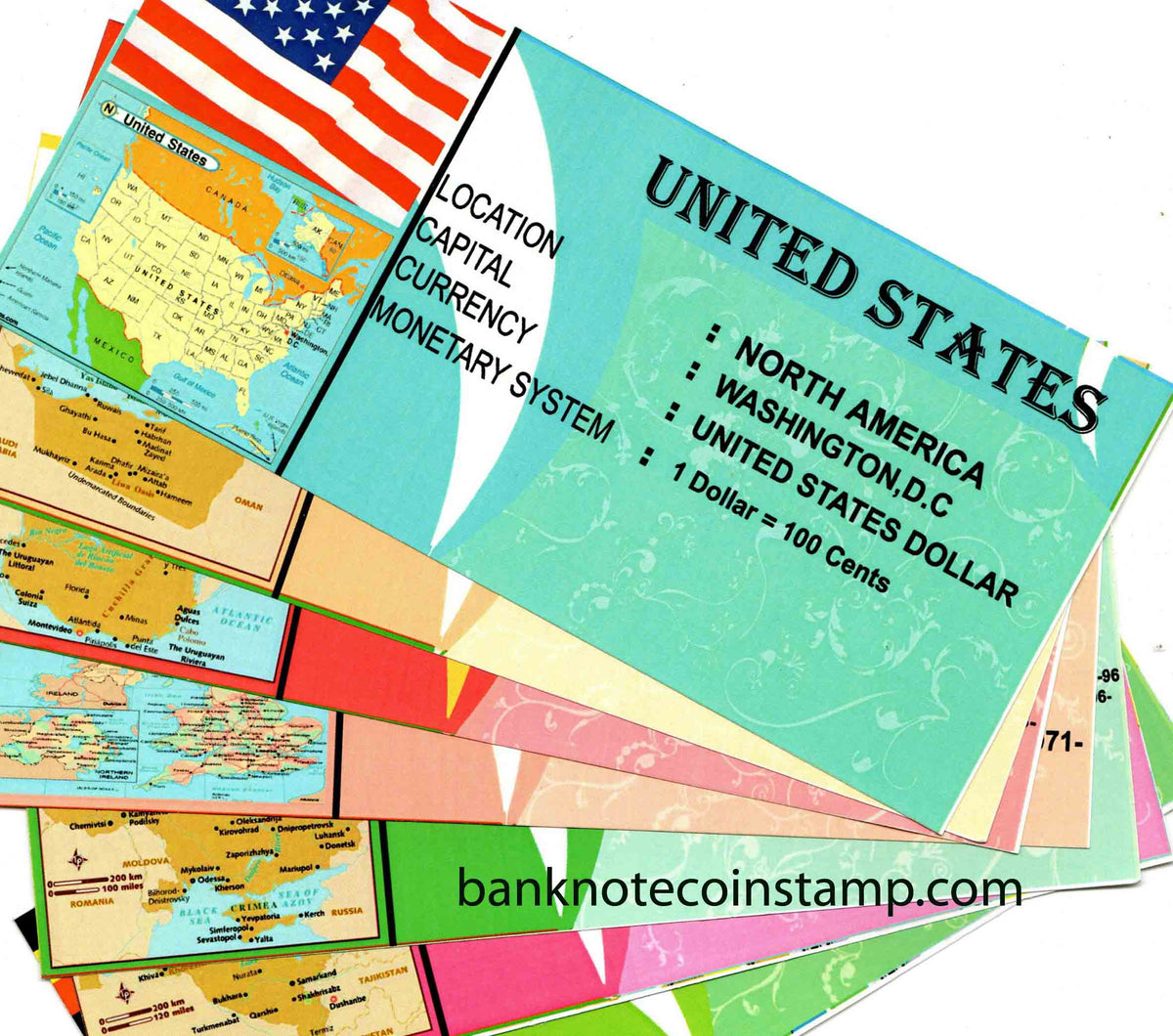 Country Wise Banknotes – Exhibition Printing Sheets (U) – Banknotecoinstamp