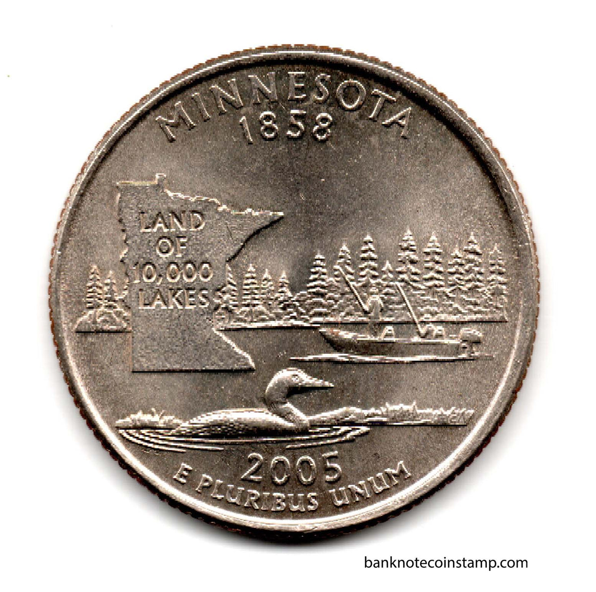 United States Of America State Minnesota Quarter Dollar Used Coin ...