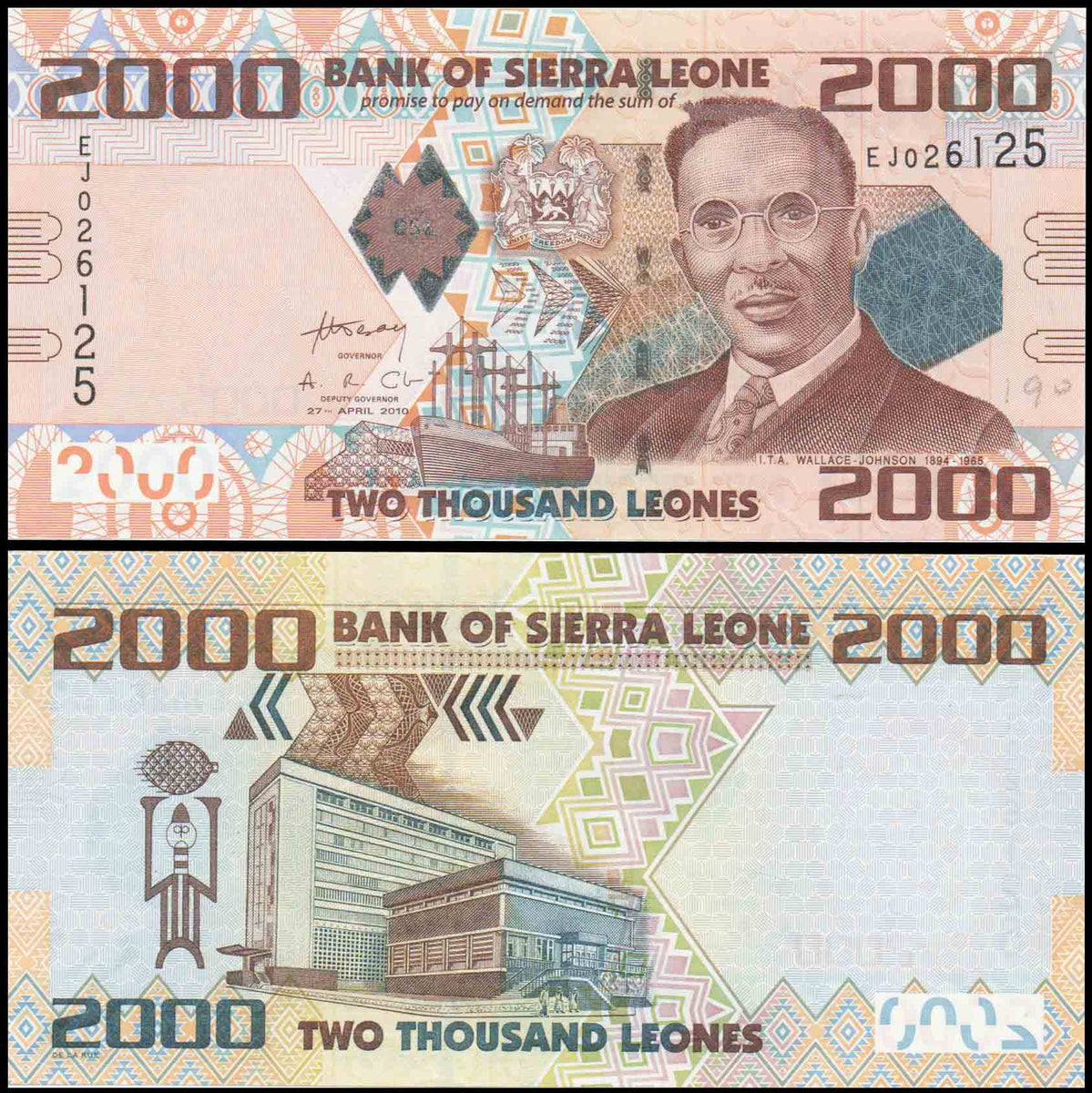 Sierra Leone 2000 Leones Very Fine Banknote – Banknotecoinstamp