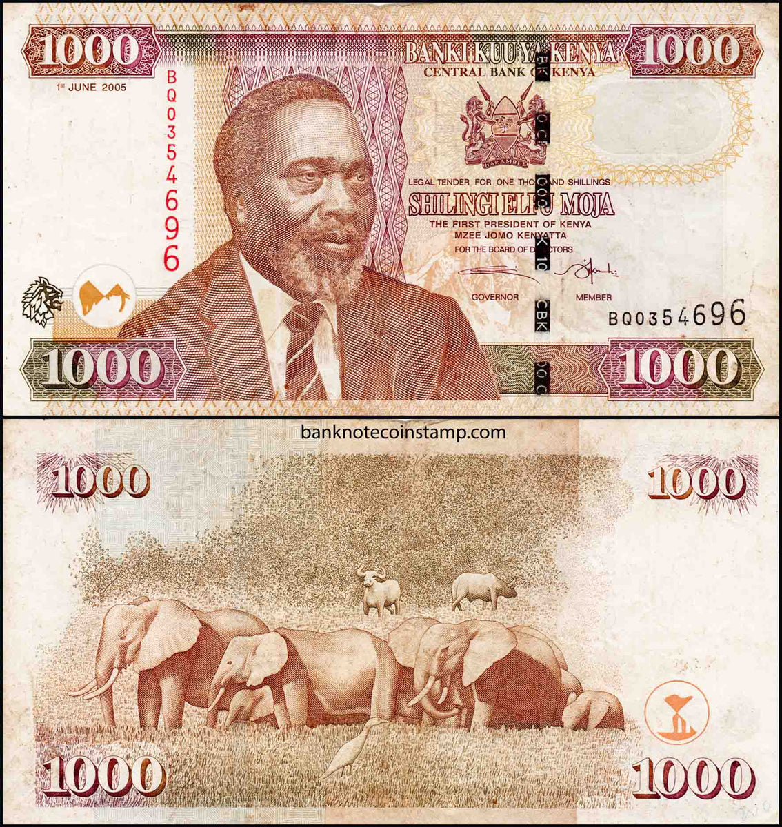Kenya 1000 Shillings Used Banknote – Banknotecoinstamp
