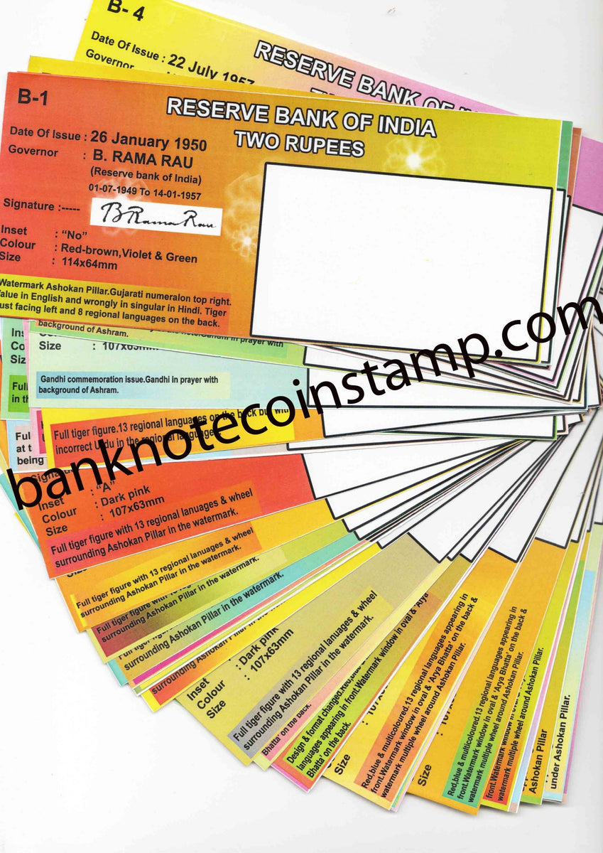 Two Rupees Banknotes – Exhibition Printing Sheet B1 – B36 ...