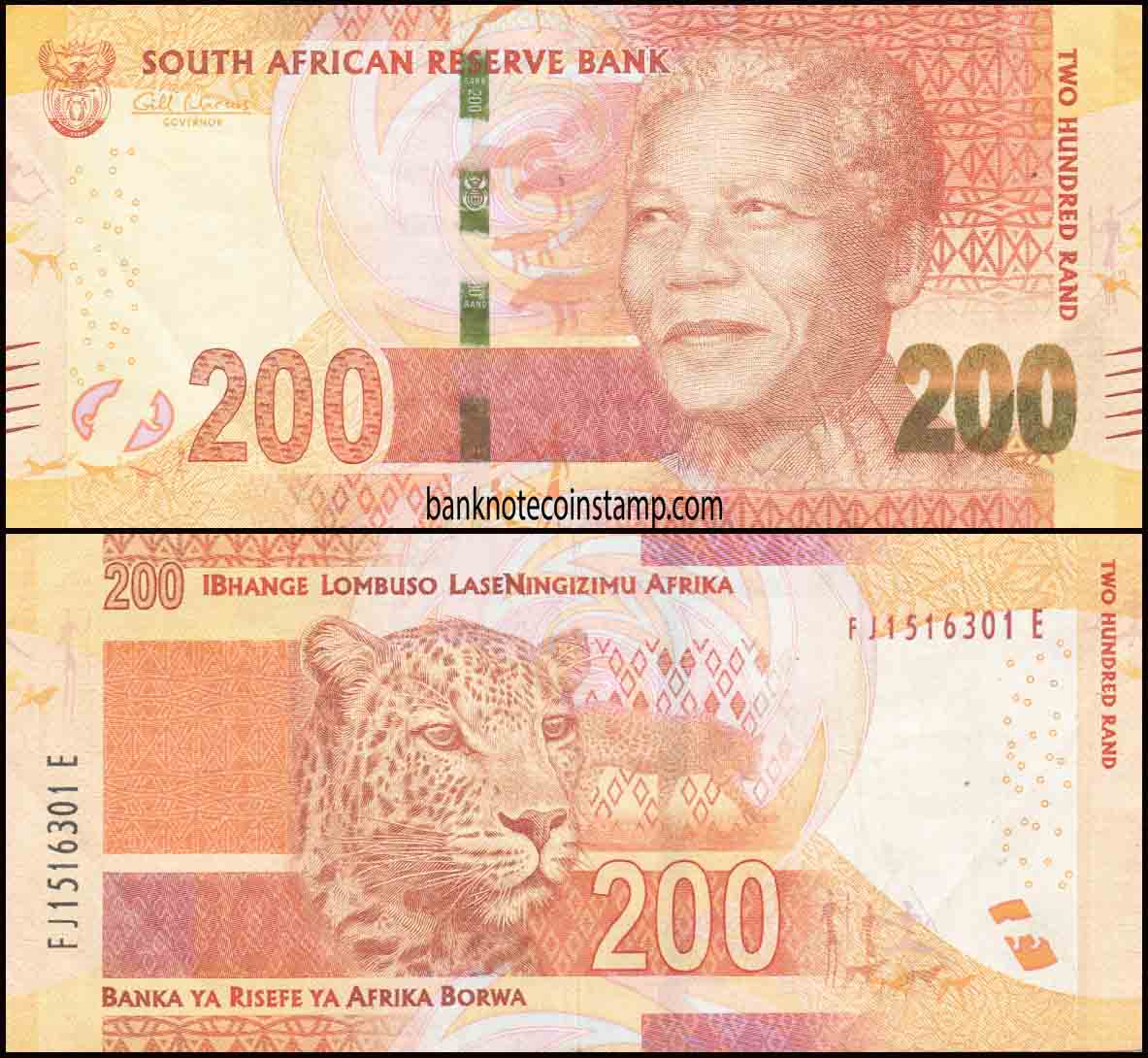 South Africa 200 Rand Used Banknote – Banknotecoinstamp