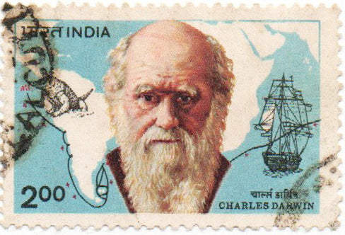 India Charles Darwin Used Postage Stamp – Banknotecoinstamp