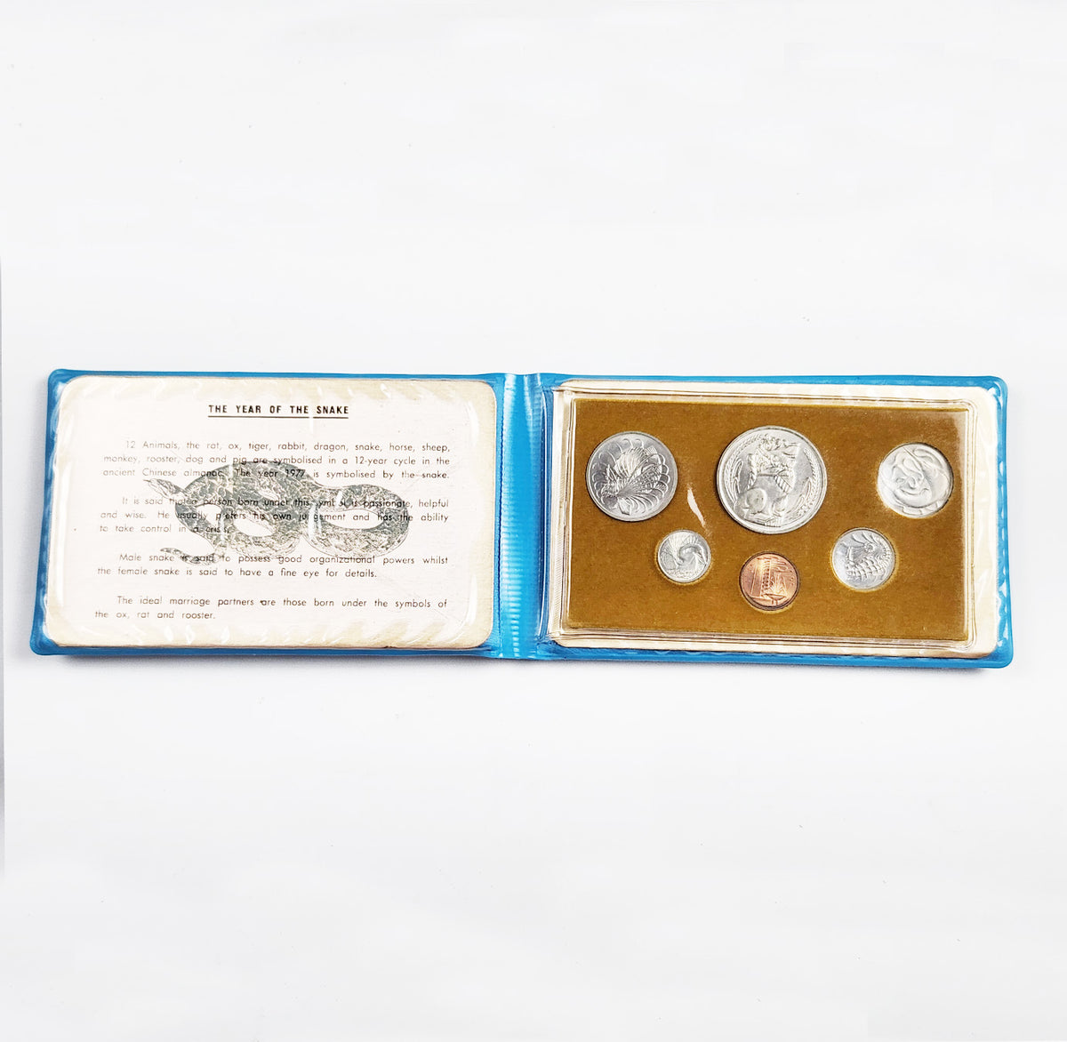 Singapore 1977 Year of the Snake Set Of 6 Coins – Banknotecoinstamp