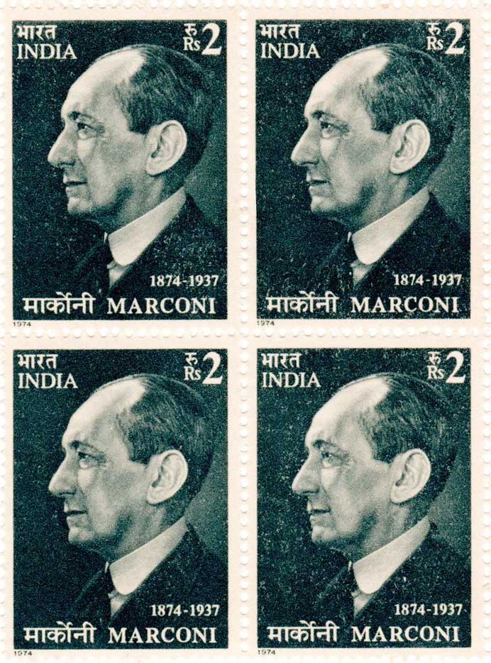 India Marconi Block Of 4 Stamps – Banknotecoinstamp