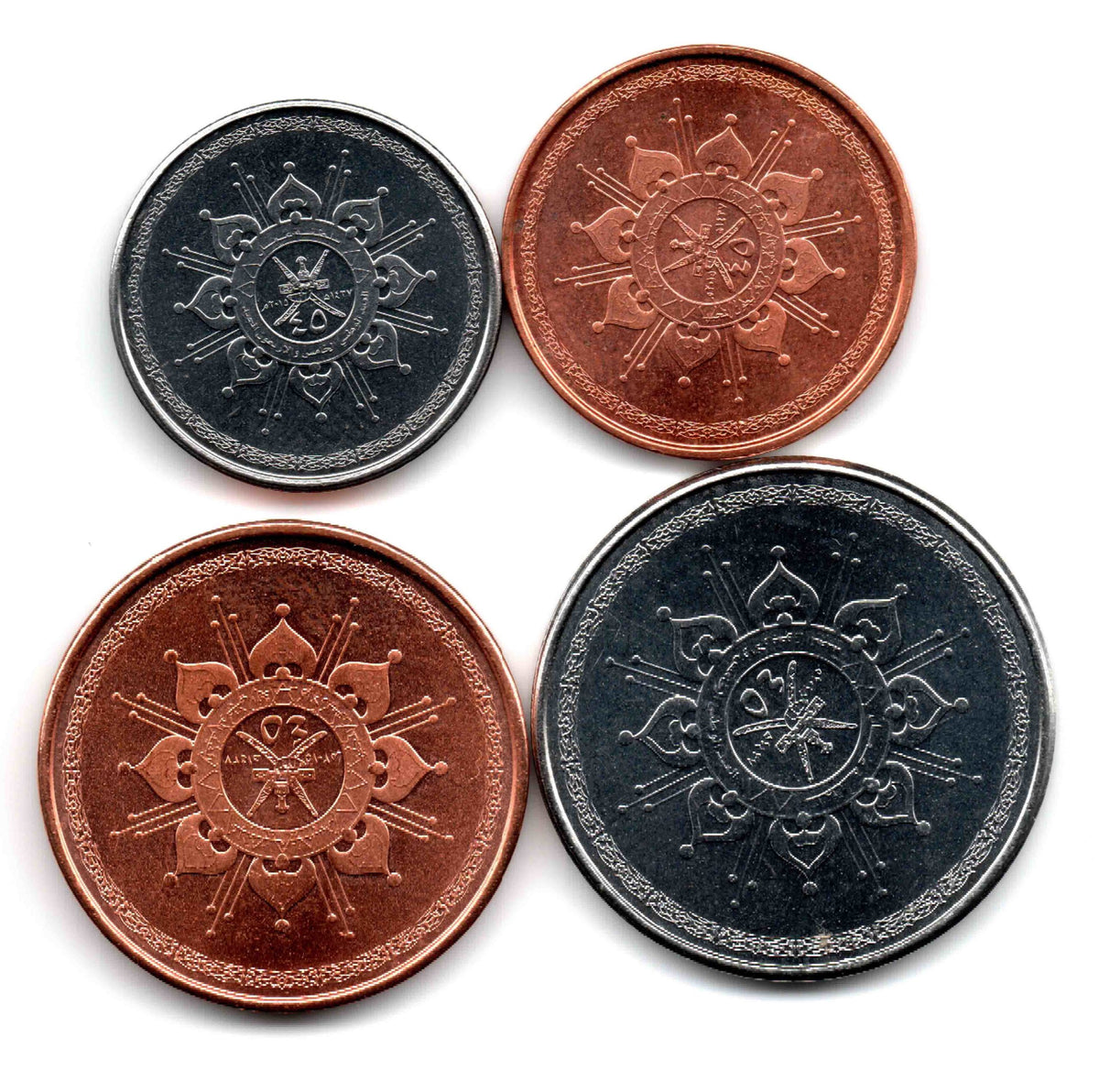 Oman 4 Coins Commemorative 45th National Day – Banknotecoinstamp