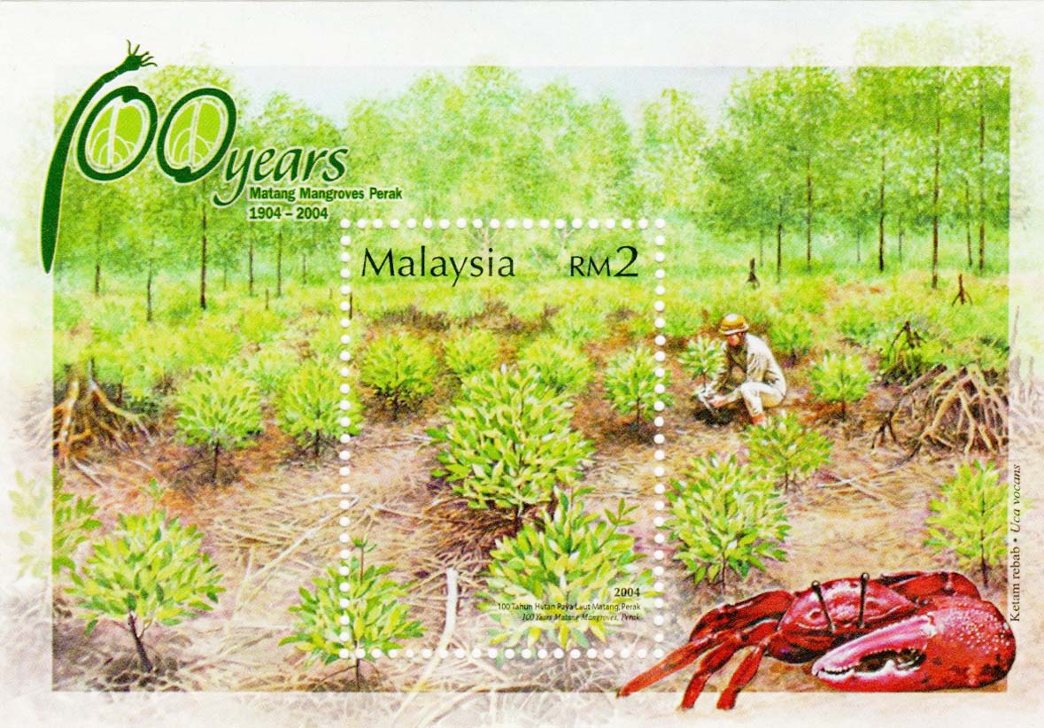 Malaysia 100th Years Of Matang Mangroves Park Miniature Sheet With Sta ...