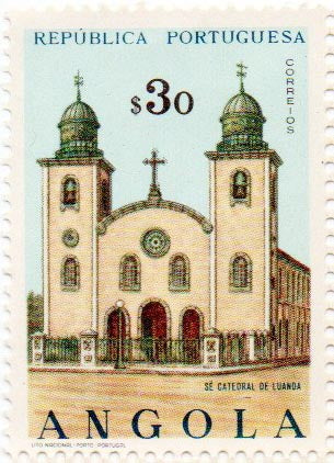 Angola Cathedral in Luanda Postage Stamp– Banknotecoinstamp