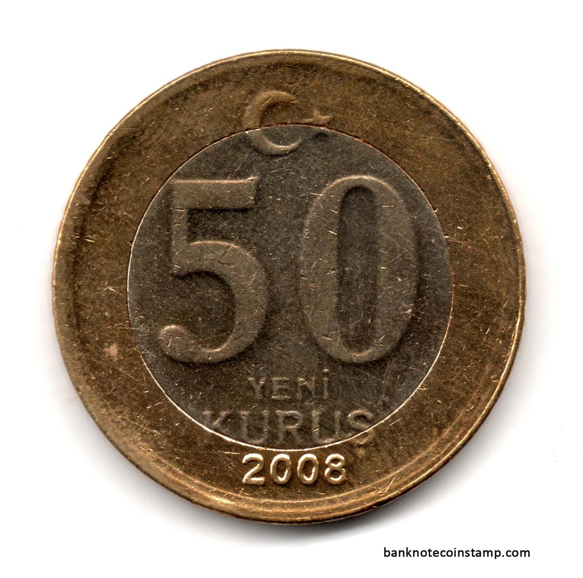 Turkey 50 Yeni Kurus Used Coin – Banknotecoinstamp