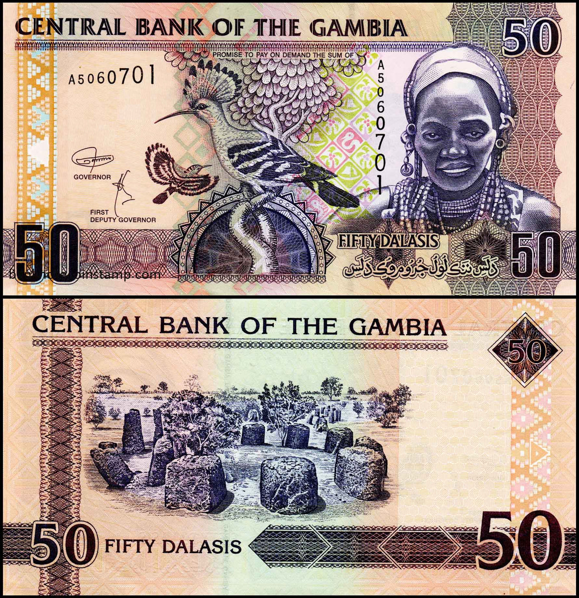 Gambia 50 Dalasis UNC Banknote – Banknotecoinstamp