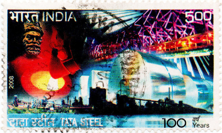 India 100 Years of Tata Steel Used Postage Stamp – Banknotecoinstamp