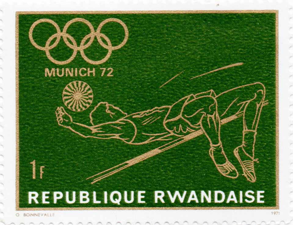 Rwanda Summer Olympics Postage Stamp – Banknotecoinstamp