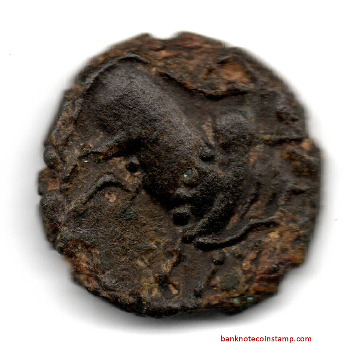 Pallavas Bull Standing Right Face Ancient Coin #3 – Banknotecoinstamp