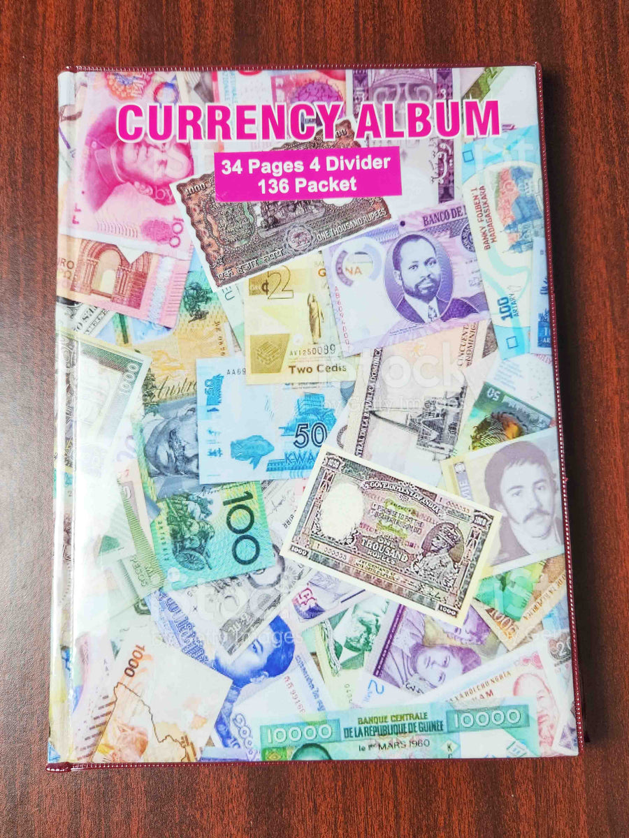 Currency Album 4 Divider Indian Quality With Sheets – Banknotecoinstamp
