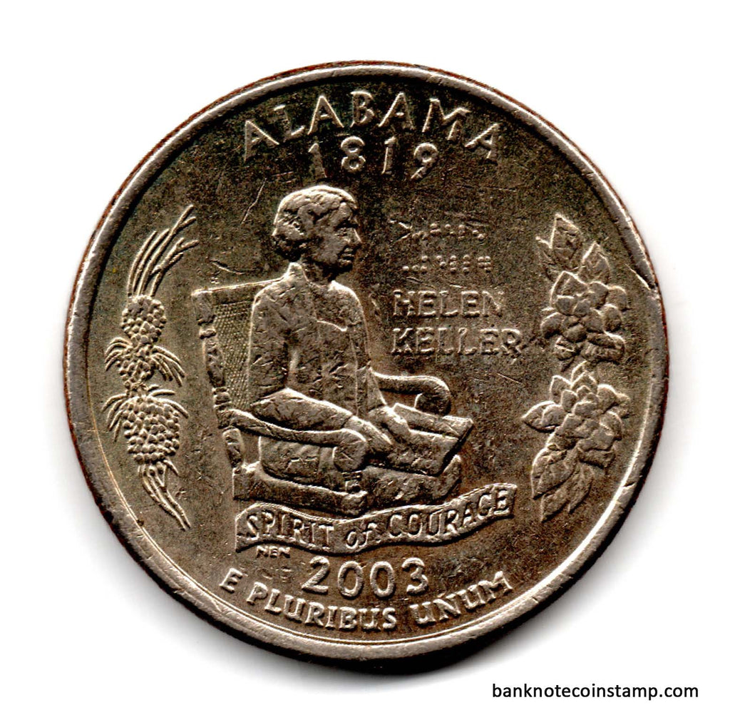 United States of America Alabama Quarter Dollar Used Coin ...