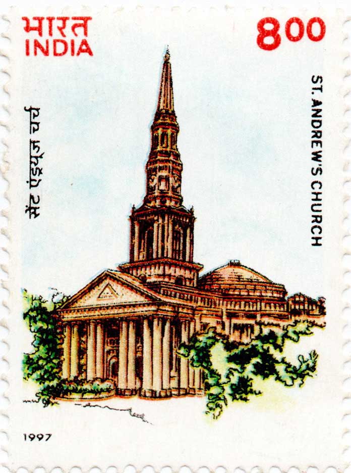India St. Andrew's Church Postage Stamp – Banknotecoinstamp