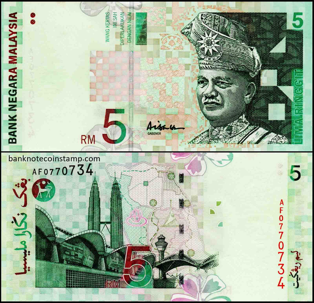 Malaysia 5 Ringgit Fine Banknote – Banknotecoinstamp