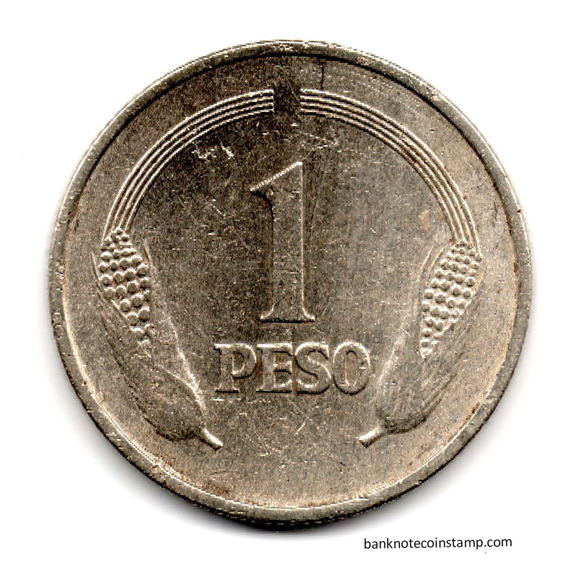Colombia 1 Peso Used Coin – Banknotecoinstamp