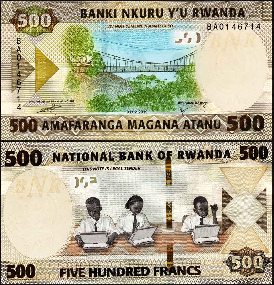 Rwanda 500 Francs Unc Banknote – Banknotecoinstamp