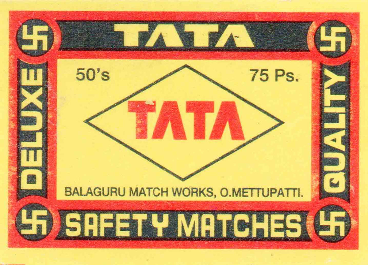 Tata Match Box Label – Banknotecoinstamp