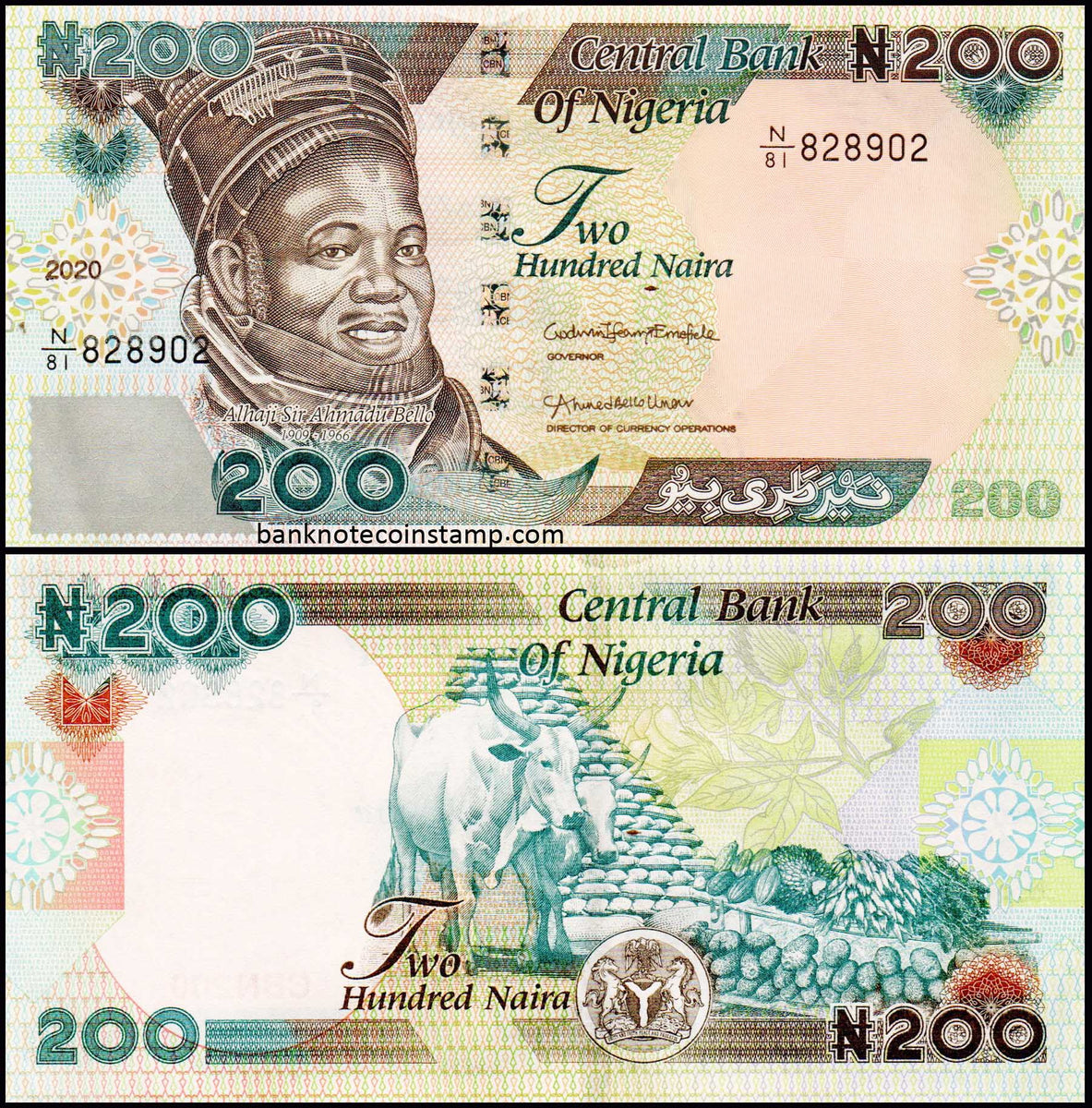 Nigeria 200 Naira UNC Banknote – Banknotecoinstamp